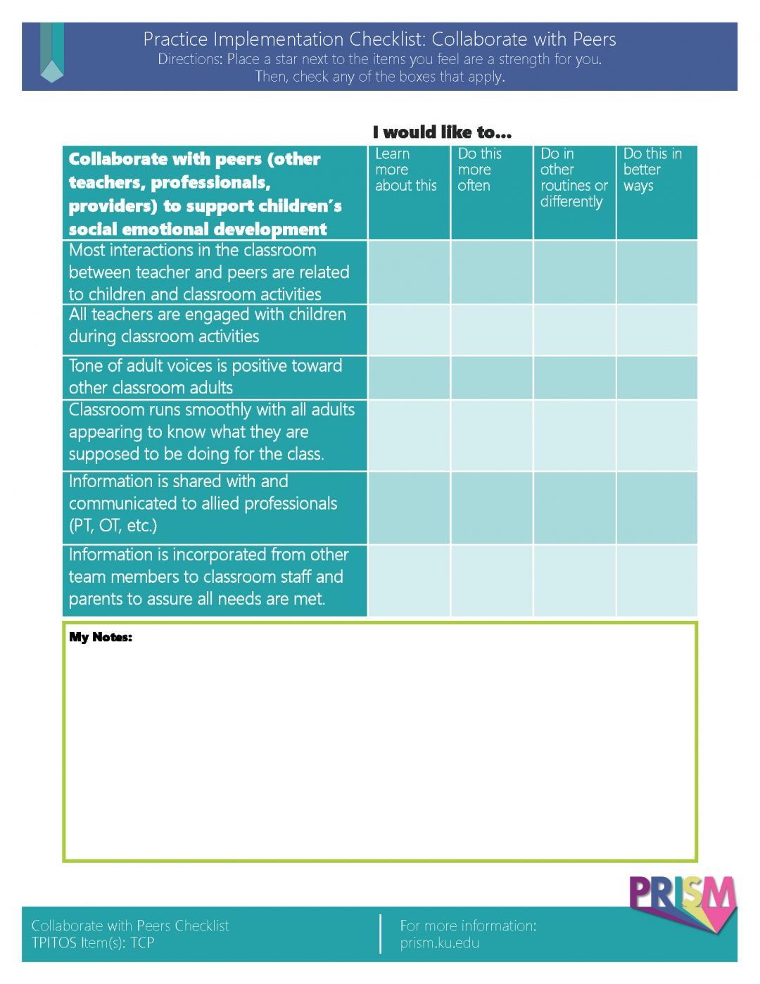 Collaborate with Peers - PRISM