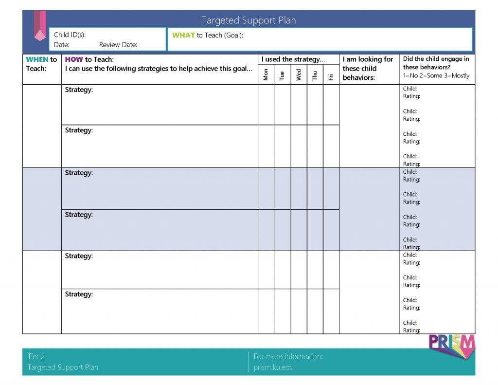 Targeted Support Plan - PRISM