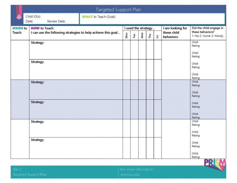 Targeted Support Plan - PRISM