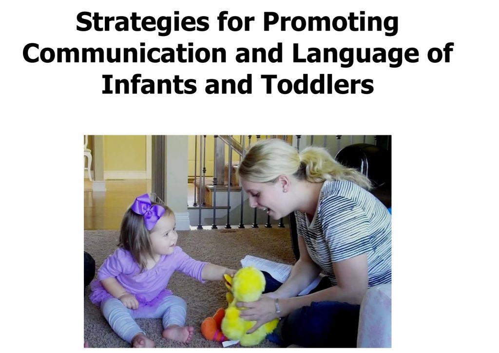 Strategies for Promoting Language and Communication in Infants and ...