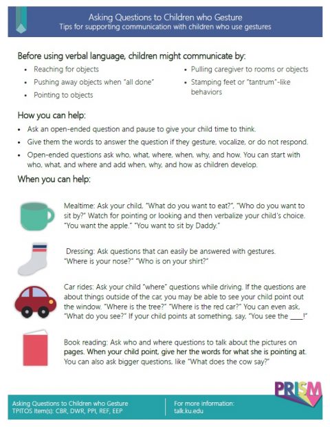 Tips for Communicating with Children who Gesture - PRISM