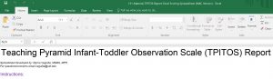 TPITOS Report: Excel Scoring Spreadsheet (PC Version) - PRISM