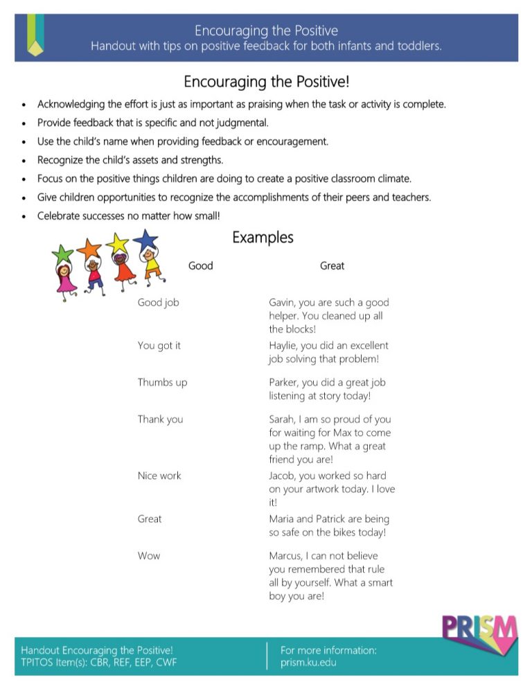 Encouraging the Positive - PRISM