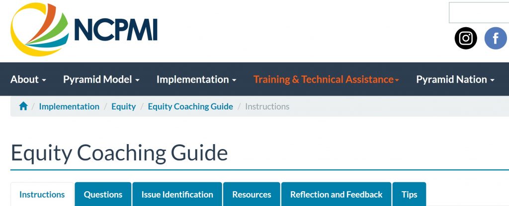 NCPMI Pyramid Model Coaching Equity Guide - PRISM