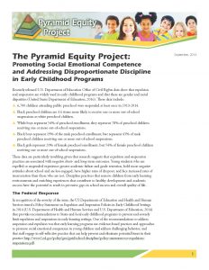 The Pyramid Equity Project: Promoting Social Emotional Competence and ...