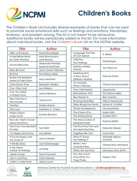 NCPMI Children's Book List - PRISM