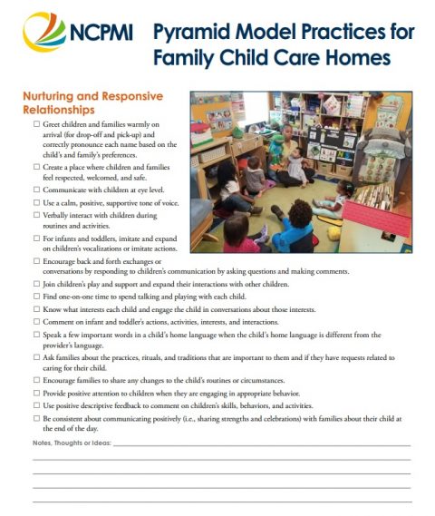 NCPMI Pyramid Model Practices for Family Child Care Homes - PRISM